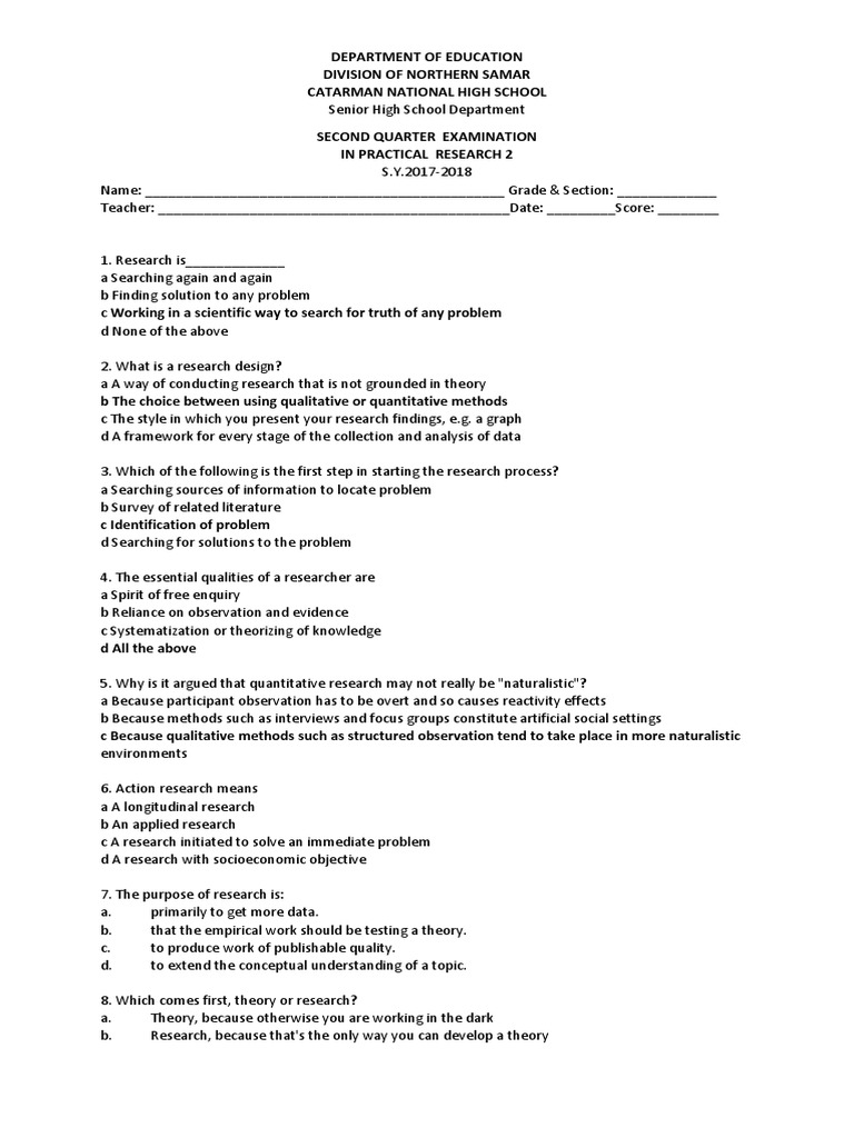 Research Examination | PDF | Survey Methodology | Experiment