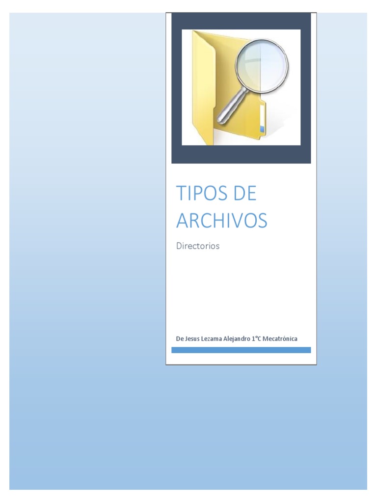 Tipos de Archivos y Sus Extensiones | PDF | Archivo de computadora ...