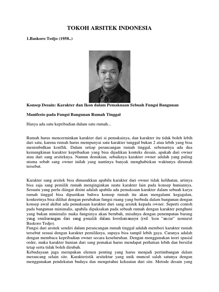 Arsitektur Kontemporer Baskoro Tedjo | PDF | Seni