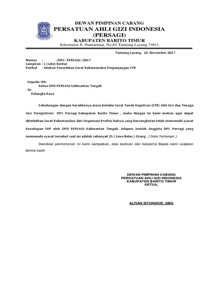 Surat Mohon Rekom DPD | PDF