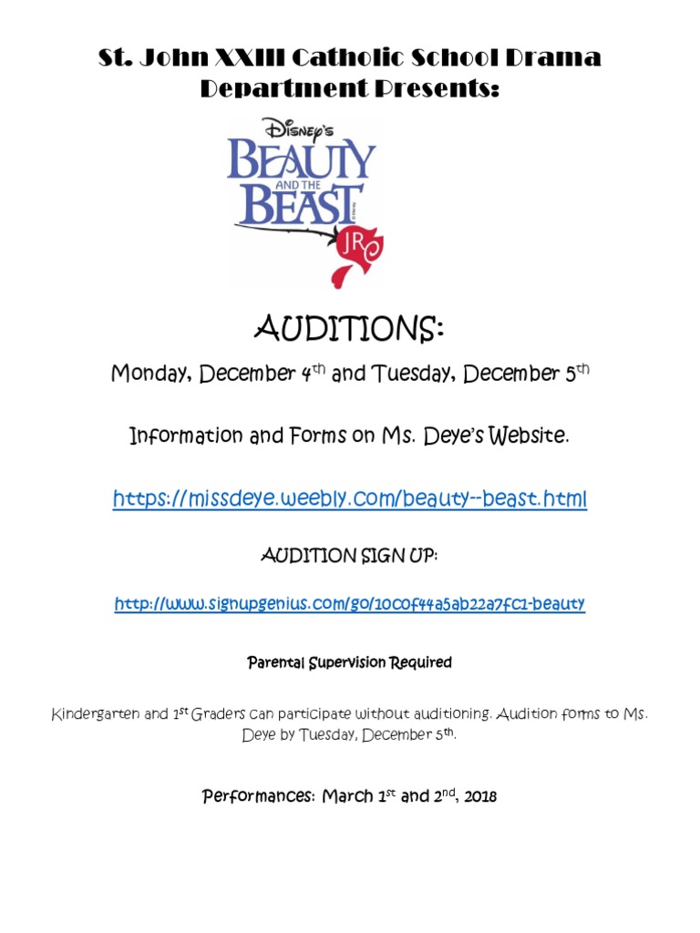 Audition Flyer | PDF