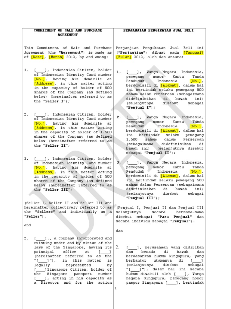 PPJB Dual Eng Ind | PDF
