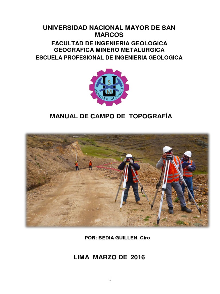 Manual de Prácticas de Topografía General | PDF | Telescopio | Topografía