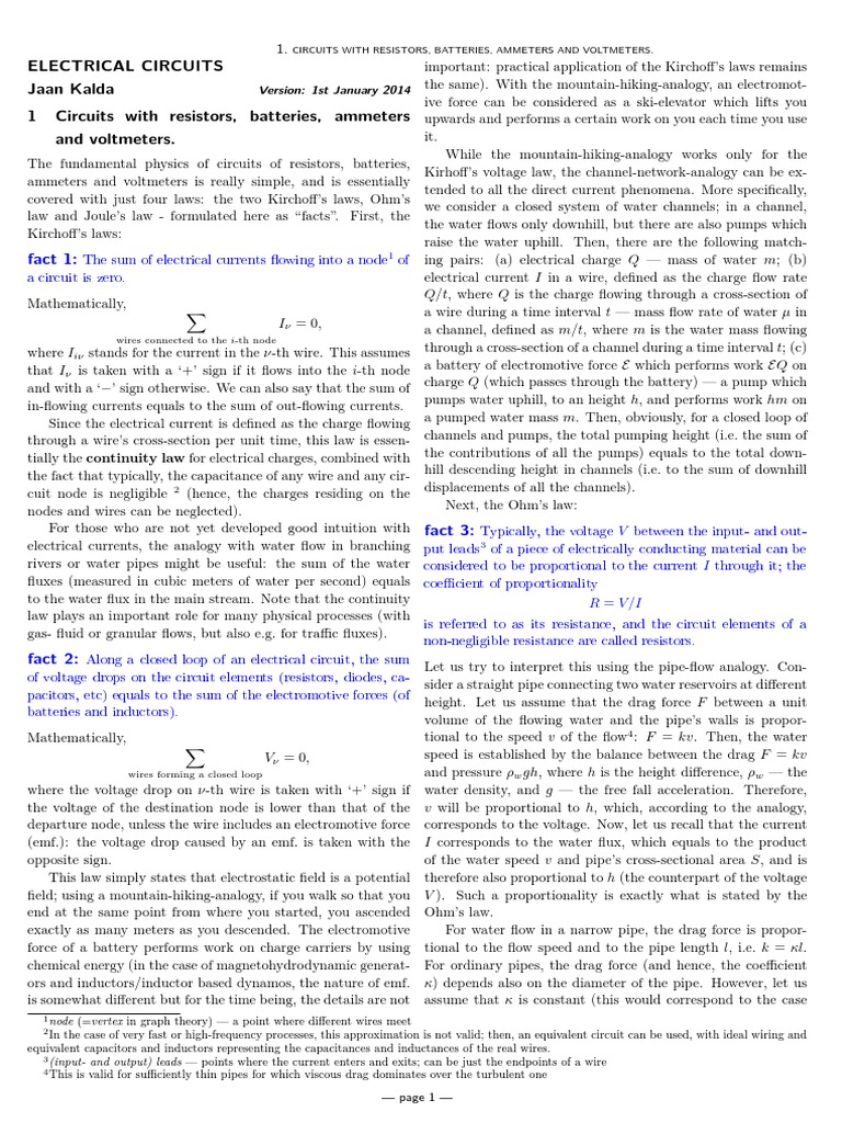 E Circuits PDF | PDF | Series And Parallel Circuits | Electrical Resistance And Conductance