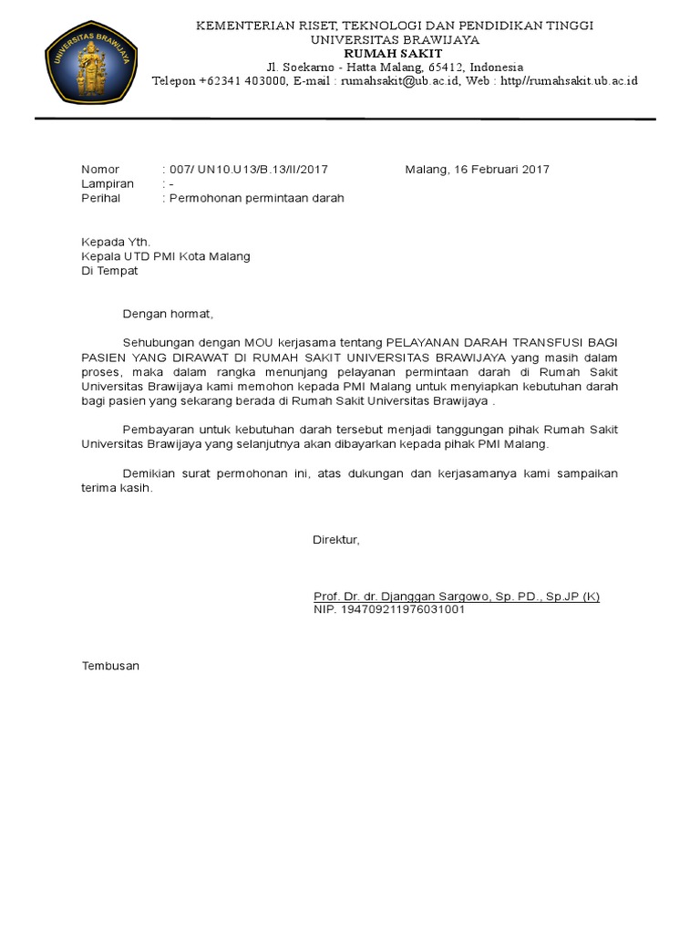 Surat Permintaan Darah Ke PMI Dan Sosialisasi Ke Faskes 1 | PDF