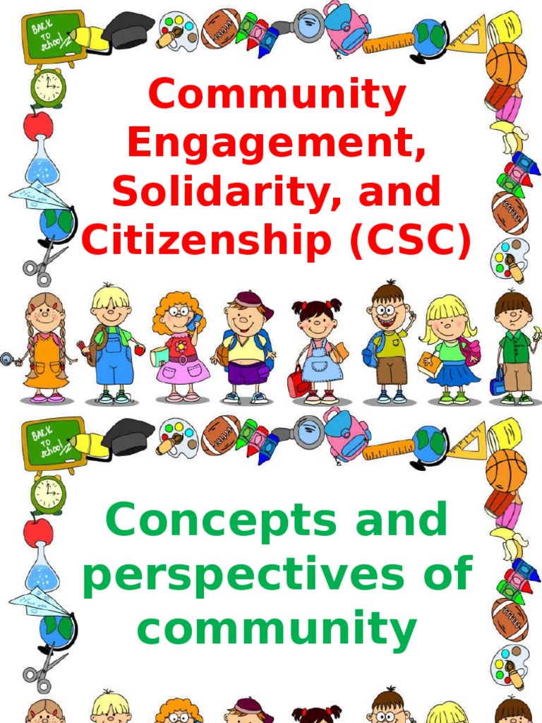 community Engagement, Solidarity and Citizenship | Community Organizing ...