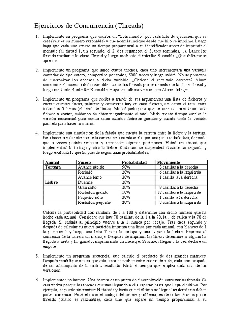 HILOS | PDF | Hilo (Computación) | Programa de computadora