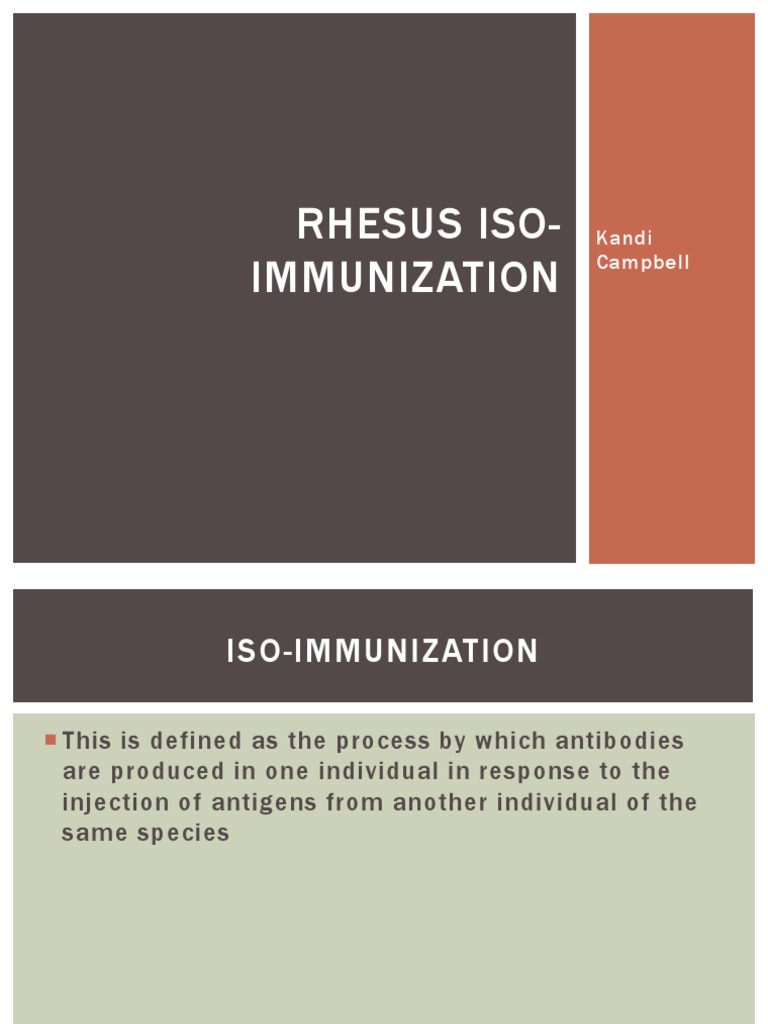 RH Isoimmunization | PDF | Blood Type | Fetus