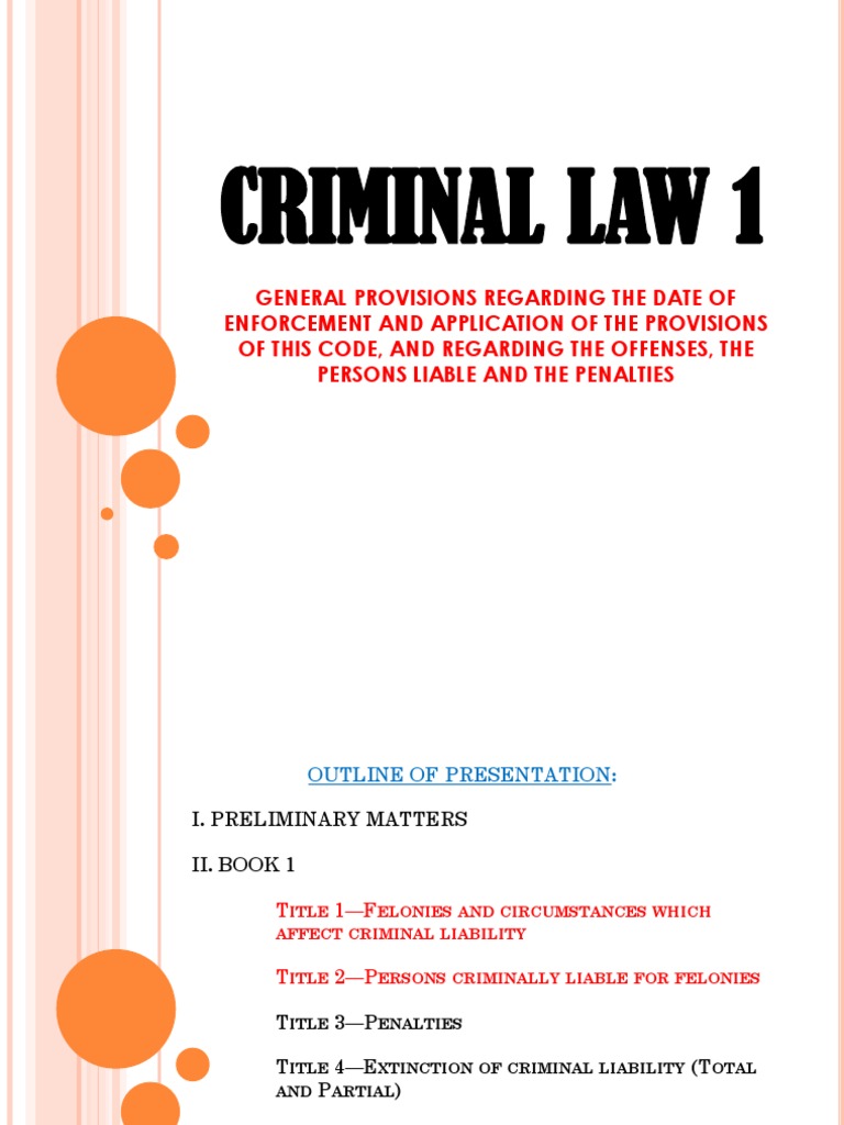 Criminal Law 1 | Crimes | Crime & Justice