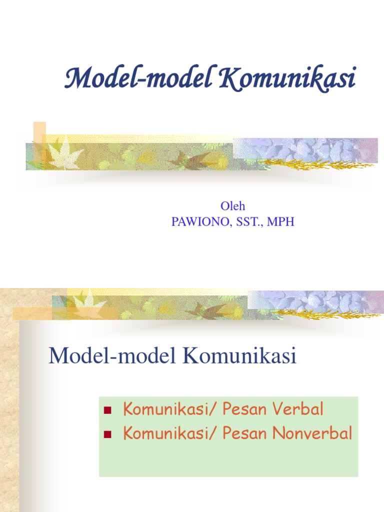 Model Model Komunikasi | PDF