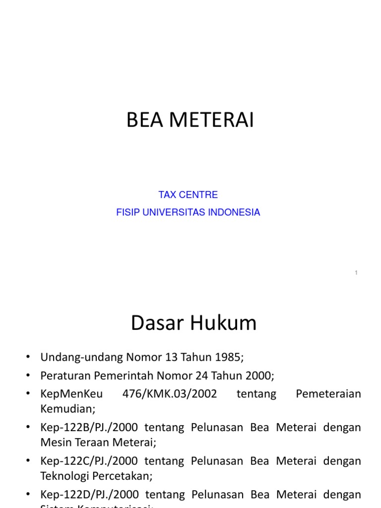 Bea Meterai | PDF | Hukum