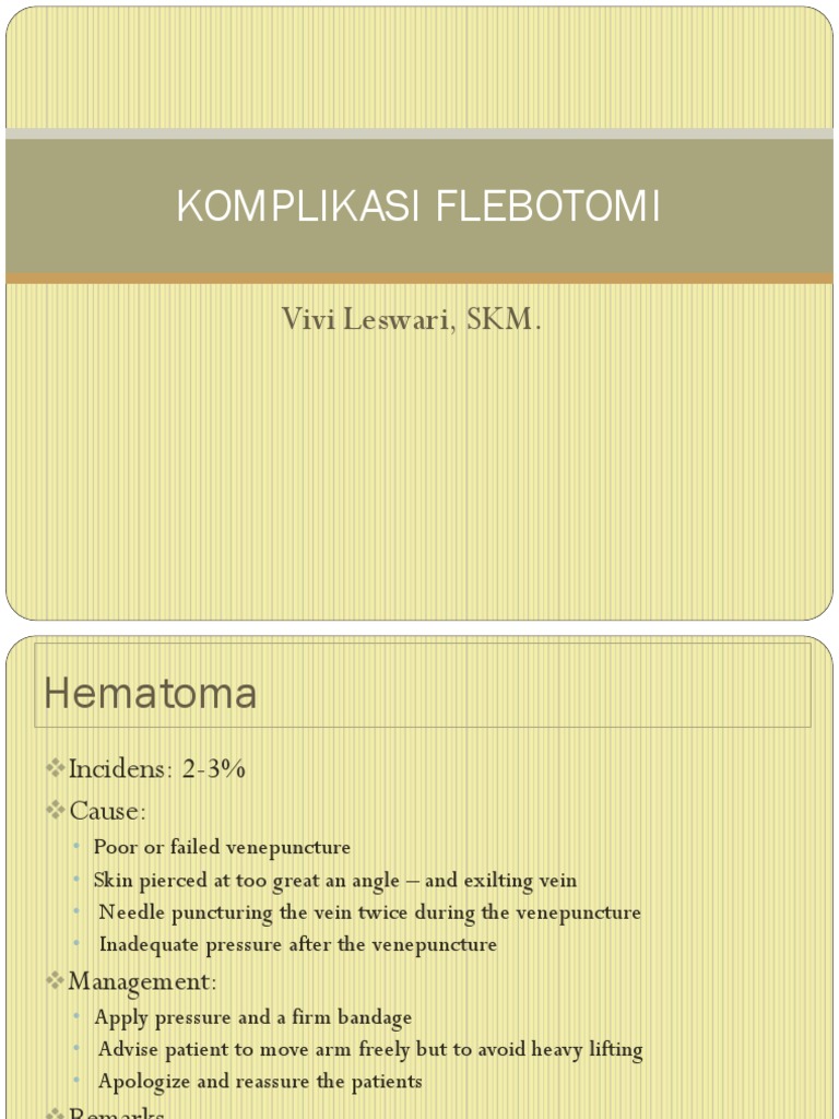 30. Komplikasi Flebotomi 1 | Epilepsy | Blood Donation