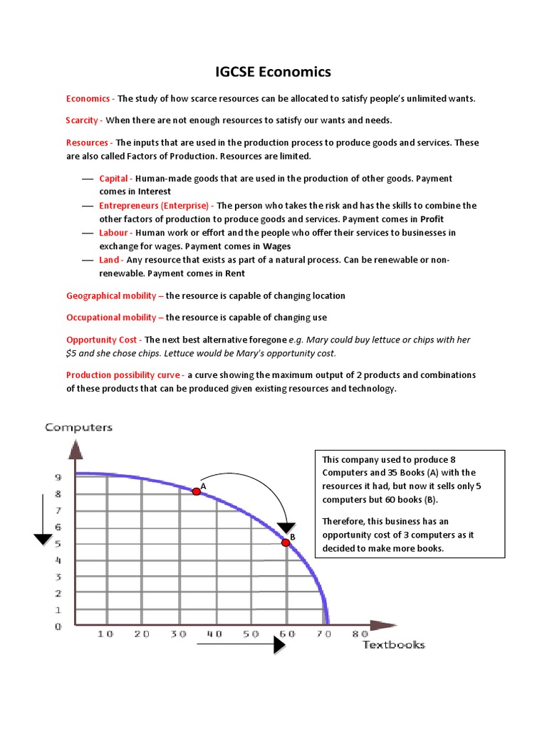 IGCSE Economics Key Concepts Summary | PDF | Price Elasticity Of Demand ...