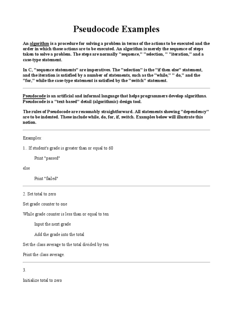 Pseudo Code | PDF | Iteration | Algorithms