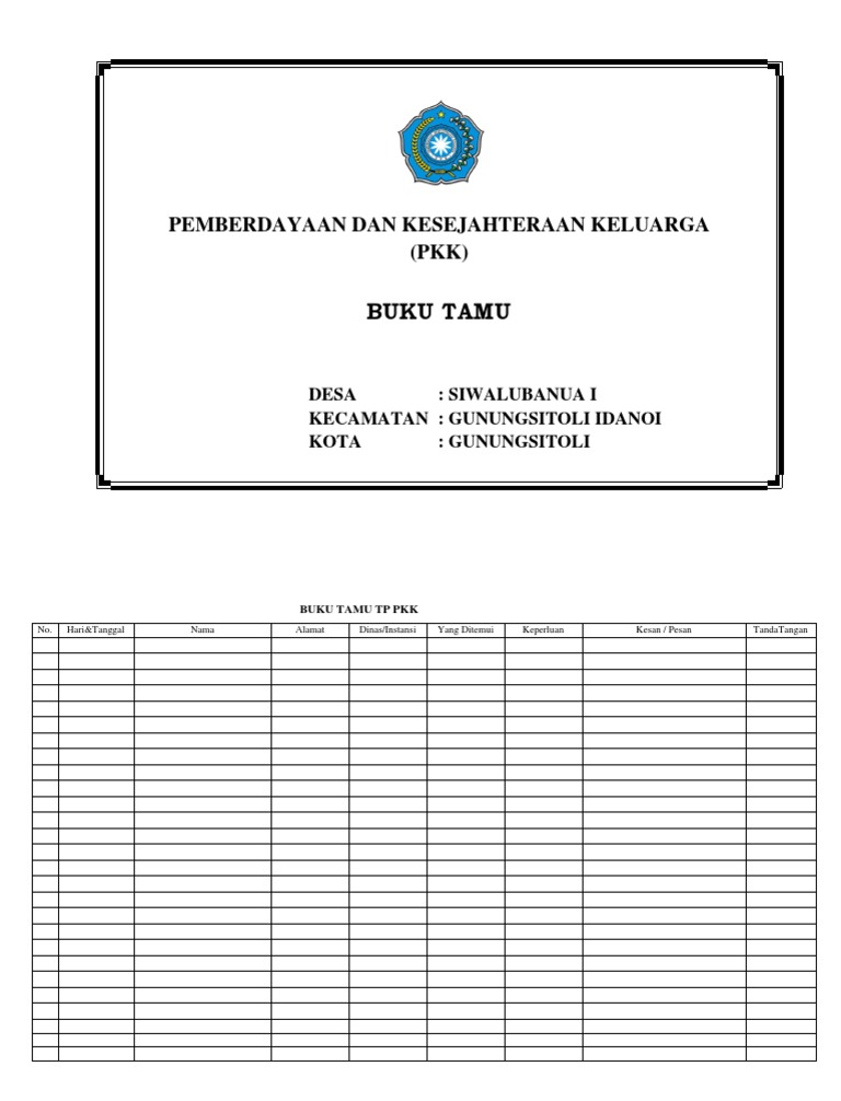 Buku Tamu | PDF