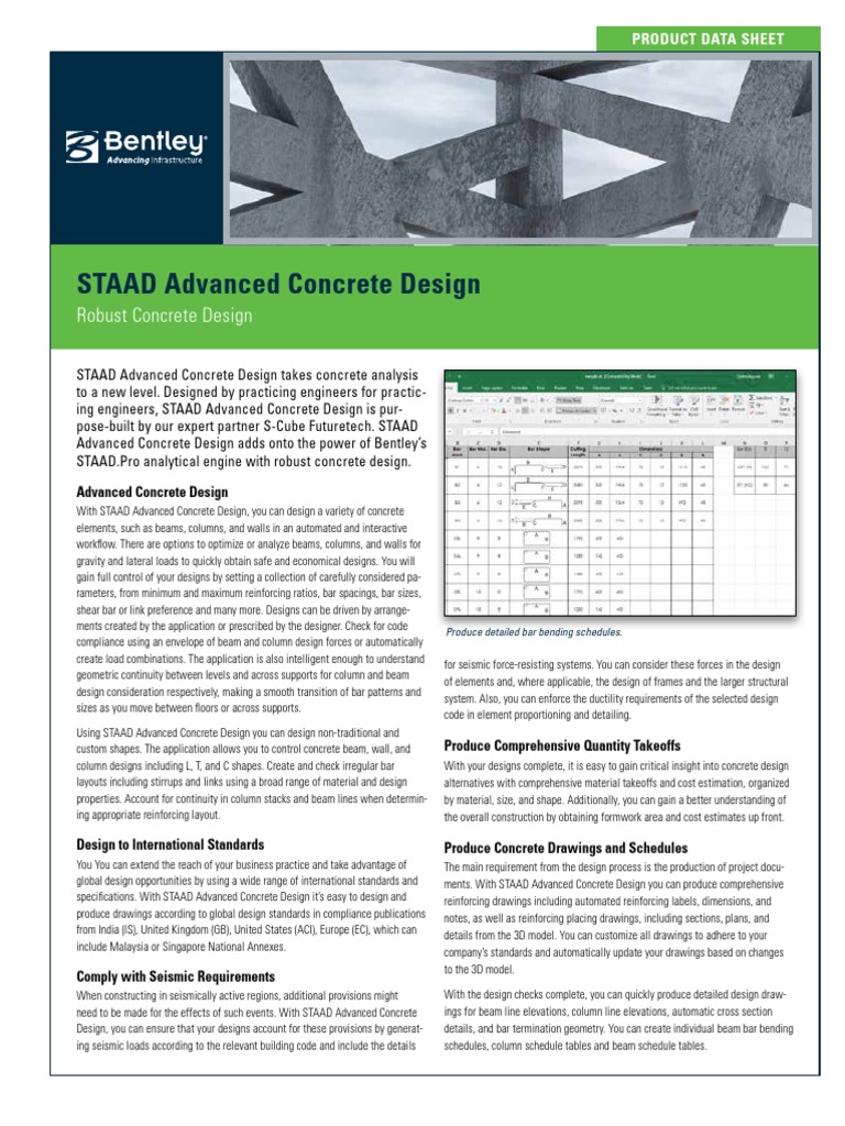 STAAD Advanced Concrete Design | PDF | Beam (Structure) | Column