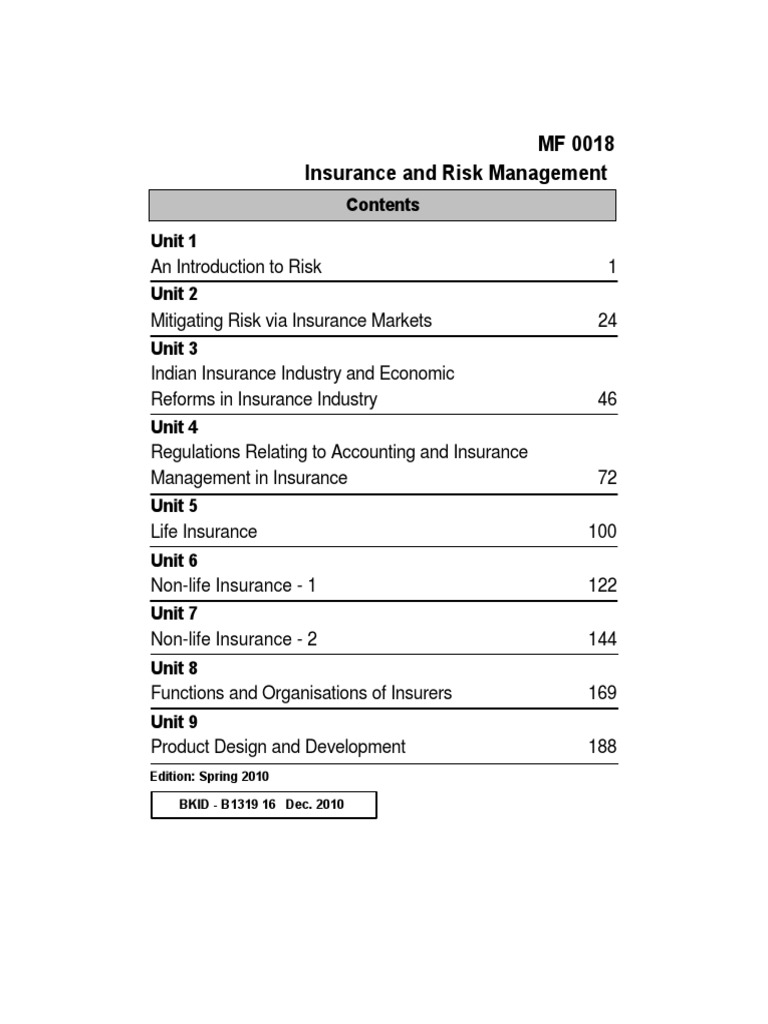 Insurance and Risk Management Overview | PDF | Insurance | Uncertainty
