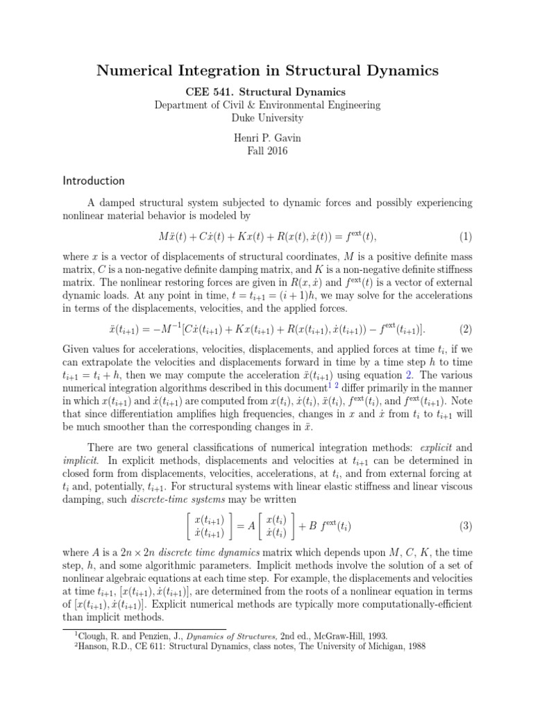 NumericalIntegration PDF | PDF | Numerical Analysis | Nonlinear System