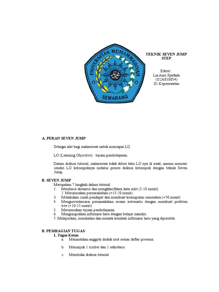 Teknik Seven Jump dalam Tutorial Kedokteran | PDF