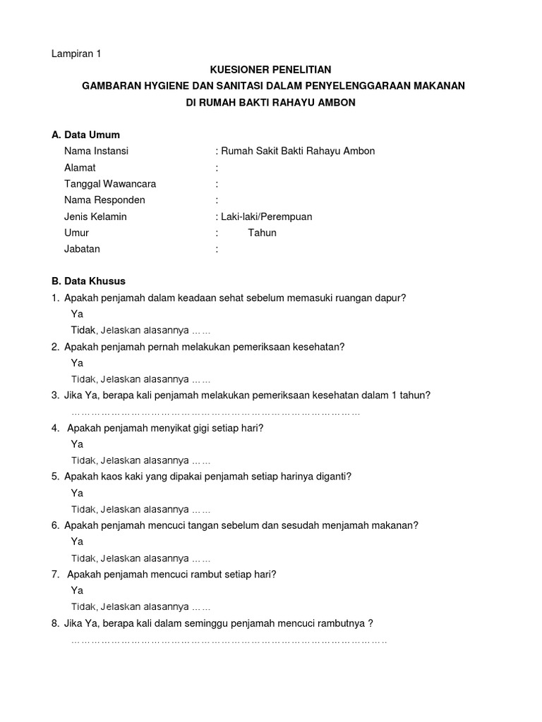 Kuesioner Dan Angket