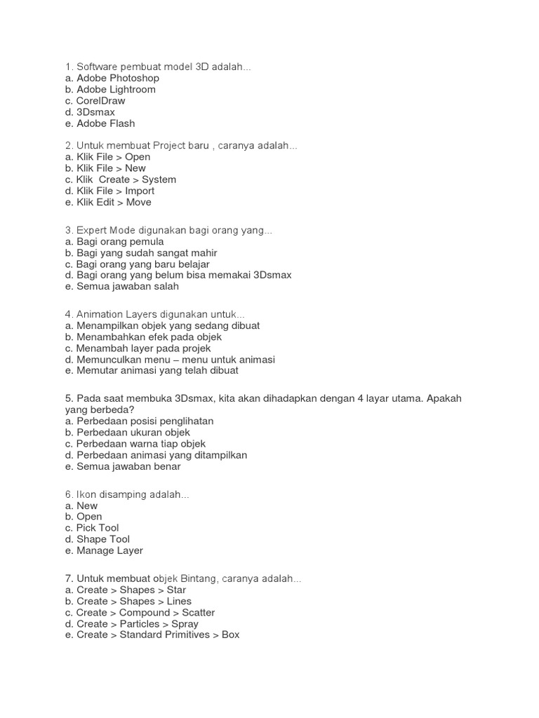 Soal 3d Max | PDF