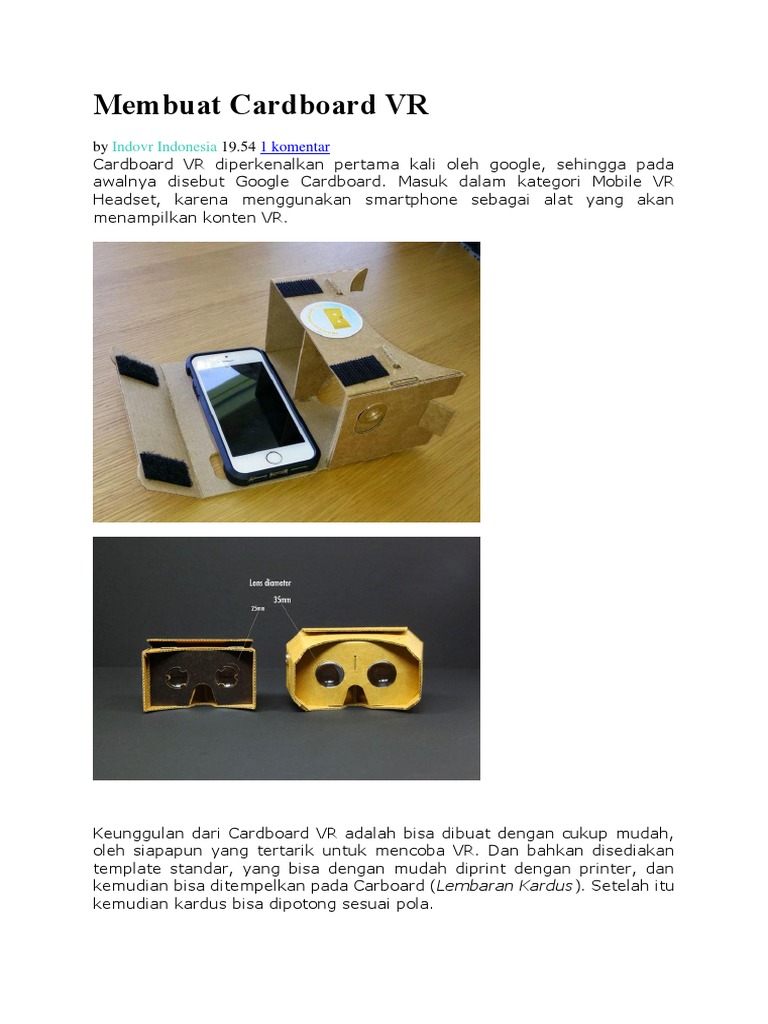 Membuat Cardboard VR | PDF