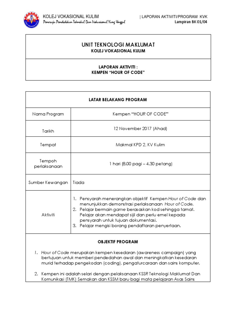 LAPORAN Hour of Code | PDF