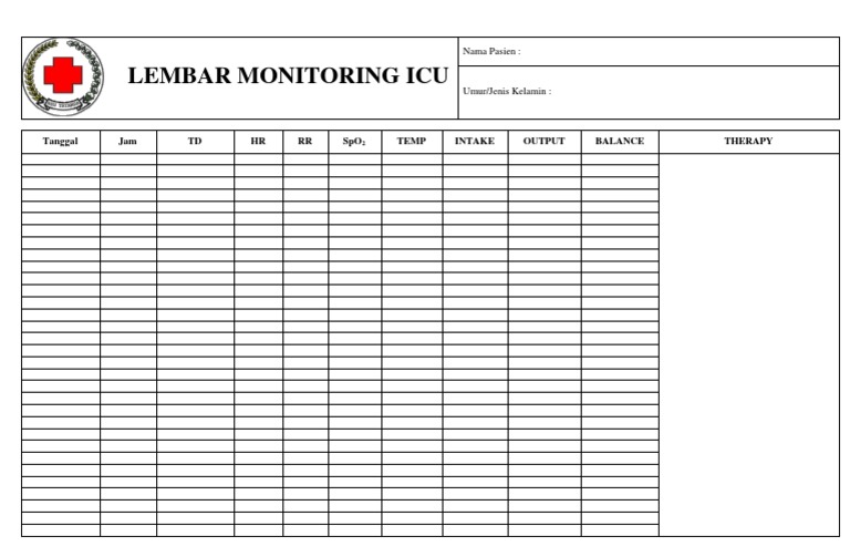 Lembar Monitoring Icu | PDF