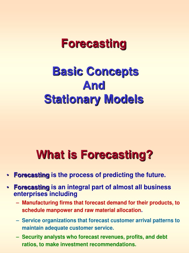 Forecasting Stationary Models | PDF | Forecasting | Time Series
