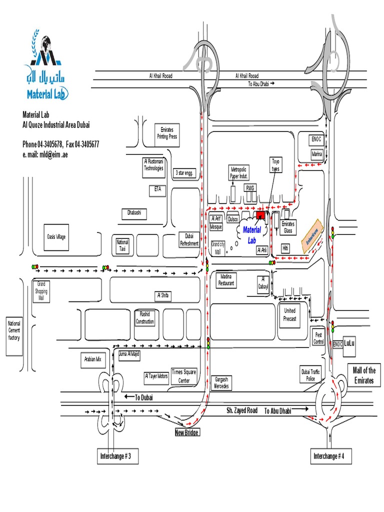 Material Lab Al Quoze Industrial Area Dubai Phone 04-3405678, Fax 04 ...
