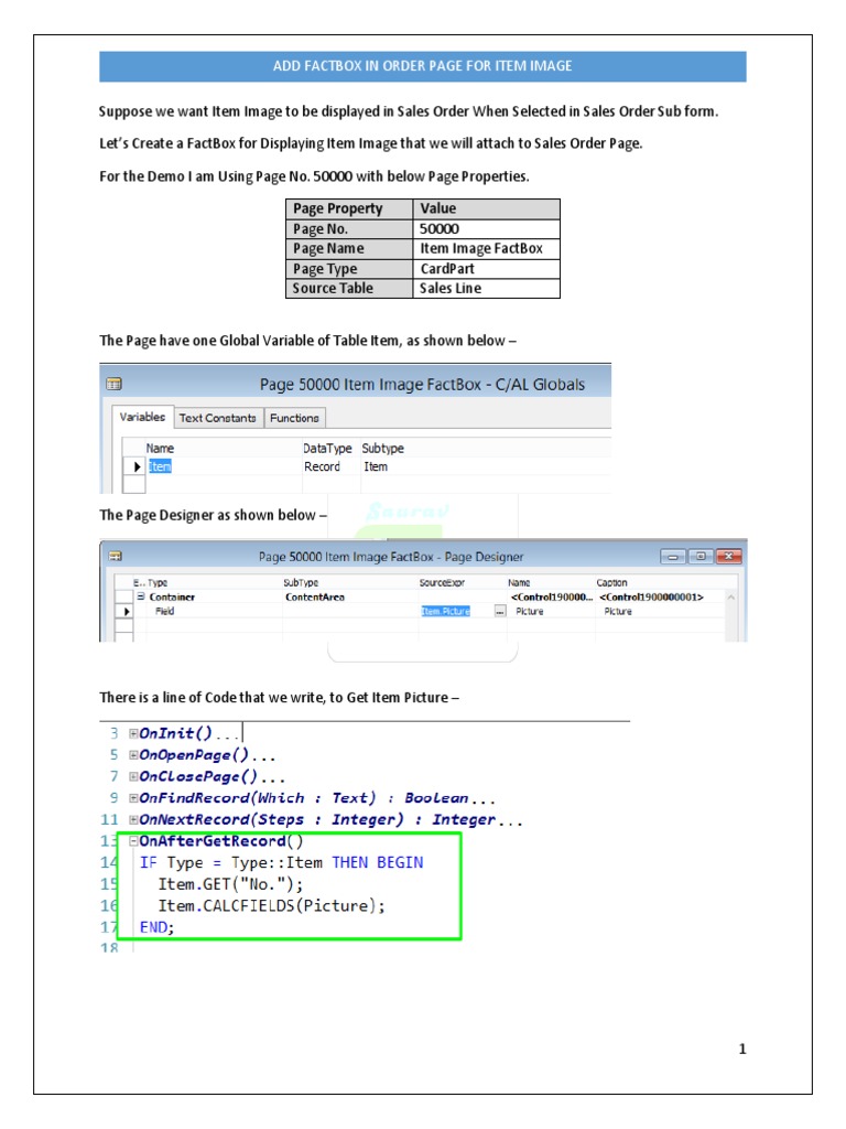 Add Item Image FactBox to Sales Order | PDF | Law | Computers