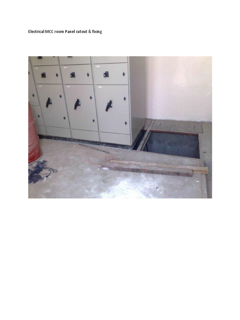 Electrical MCC Room Panel Cutout & Fixing | PDF