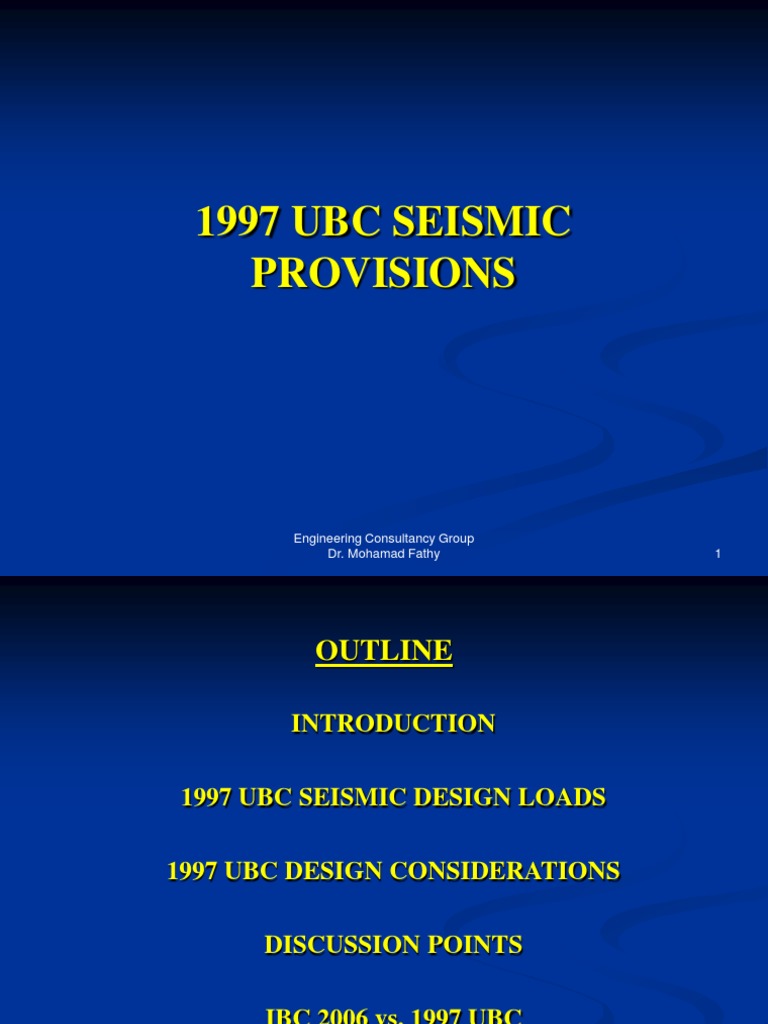 1997 Ubc Seismic Provisions_final | Earthquakes | Fault (Geology)
