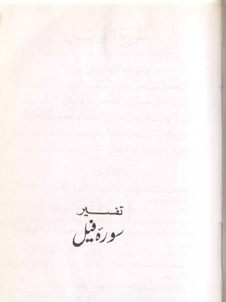 Tafsir Surah Feel by Hamiduddin Farahi | PDF