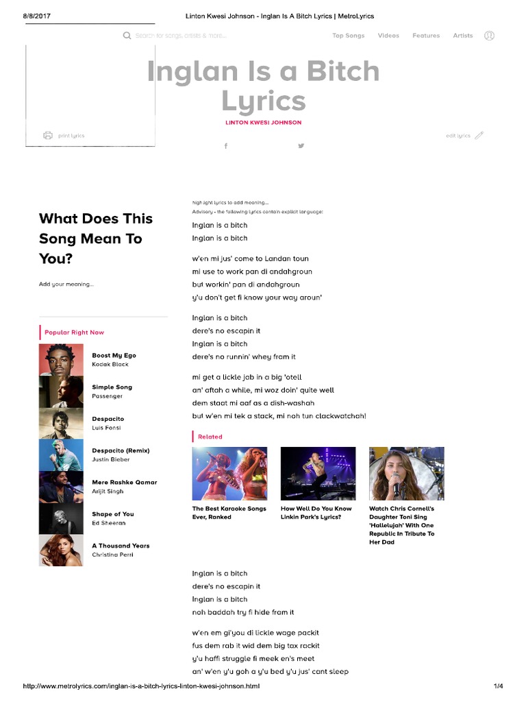 Inglan Is A Bitch | PDF