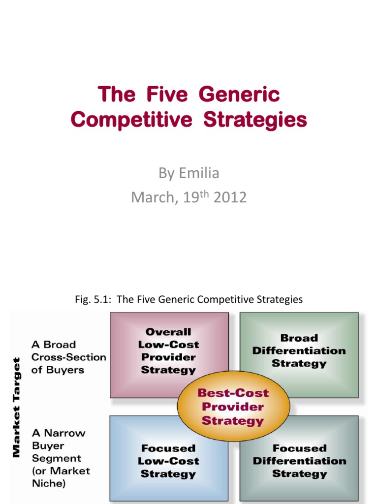 The Five Generic Competitive Strategies Strategic Management 6 | PDF | Niche Market | Strategic ...