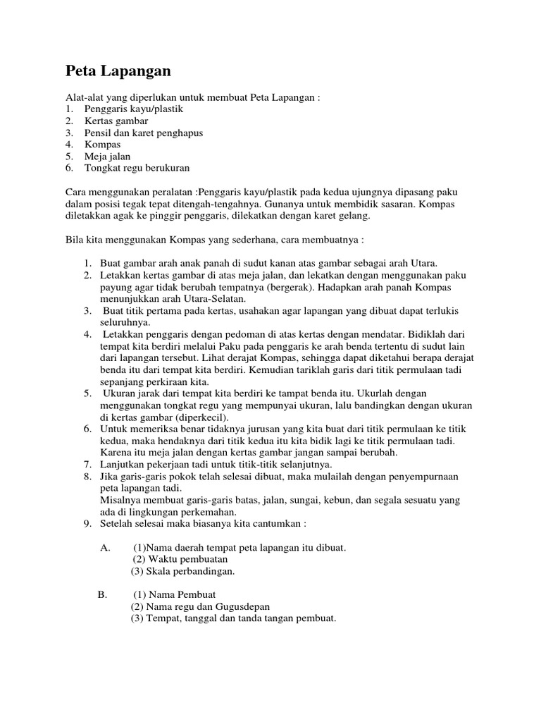 Cara Membuat Peta Lapangan | PDF