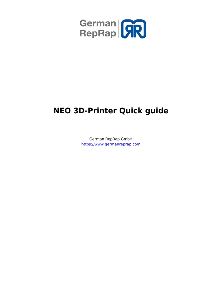 An 01 en German Reprap 3d Drucker Neo | PDF | 3 D Printing | Power Supply