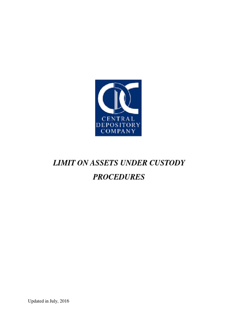 Asset Under Custody Procedure 2016 | PDF | Capital Requirement ...