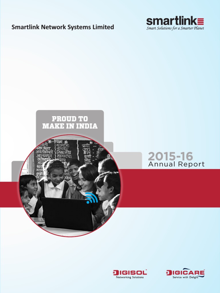 Smartlink Annual Report 2015-16-25june2016 1 | PDF | Wireless Lan | Internet Access