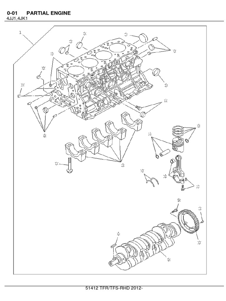 0-01 Partial Engine: 4JJ1,4JK1