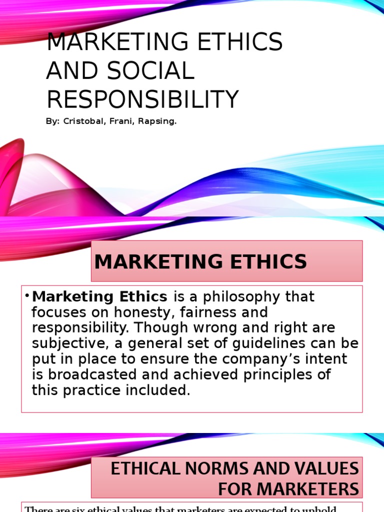 Marketing Ethics and Social Responsibility | PDF