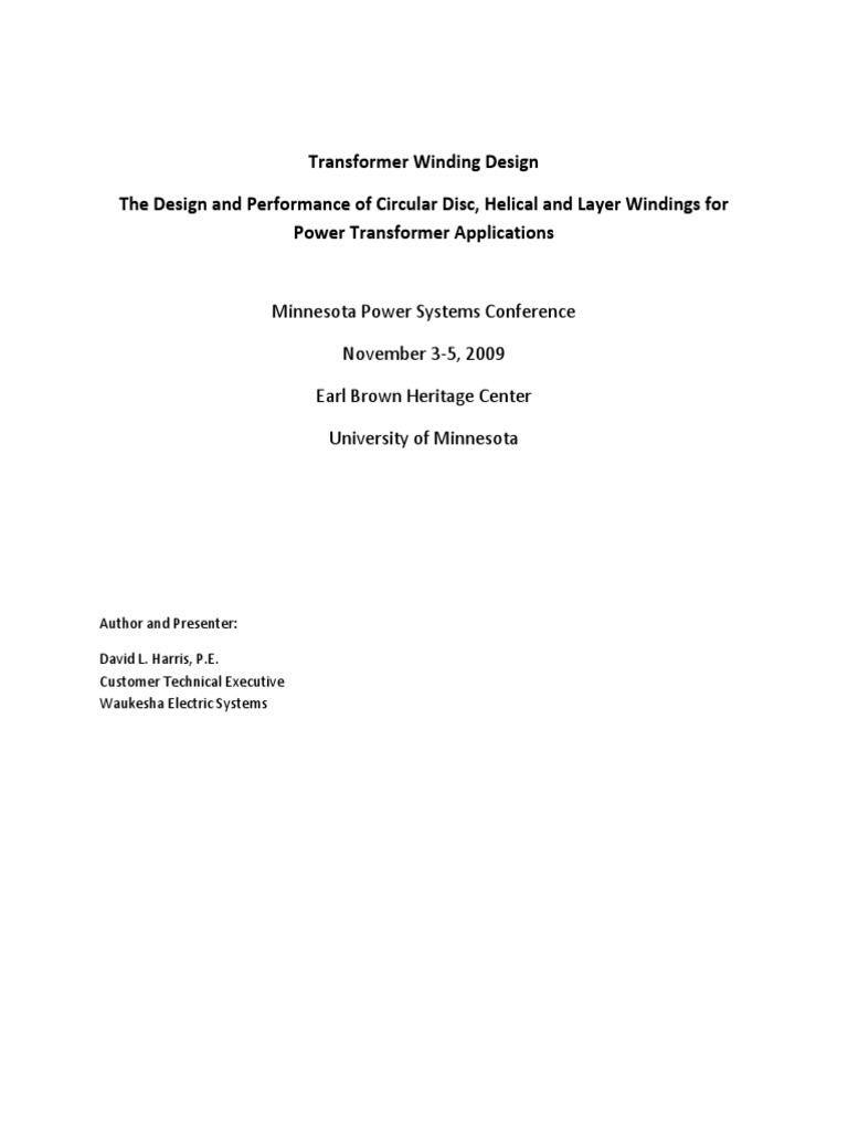 MIPSYCON 11-03-09 - Winding Design Issues Disk, Helical & Layer ...