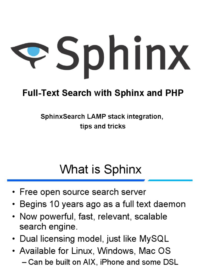 Full Text Search Sphinx PHP | PDF | Microsoft Sql Server | Database Index