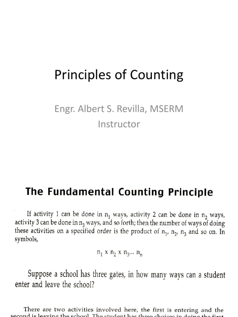 Principles of Counting | PDF