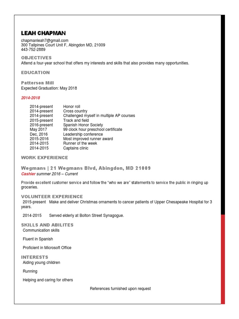 Leah Chapman Resume | PDF