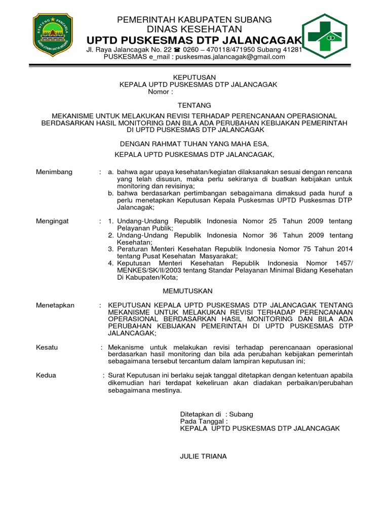 SK Mekanisme Revisi | PDF