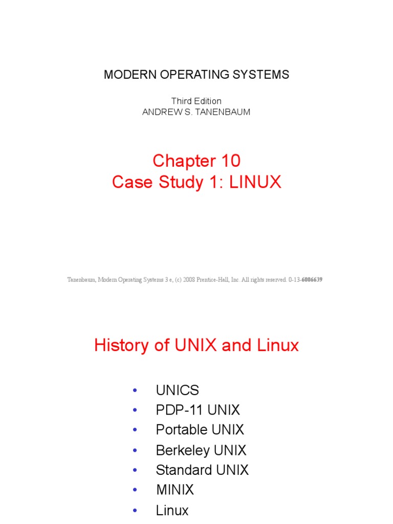 Case Study 1: LINUX: Modern Operating Systems | PDF | Unix | Operating ...