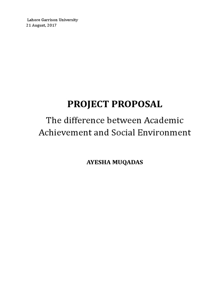 Generic Project Proposal Template | PDF | Goal | Employment