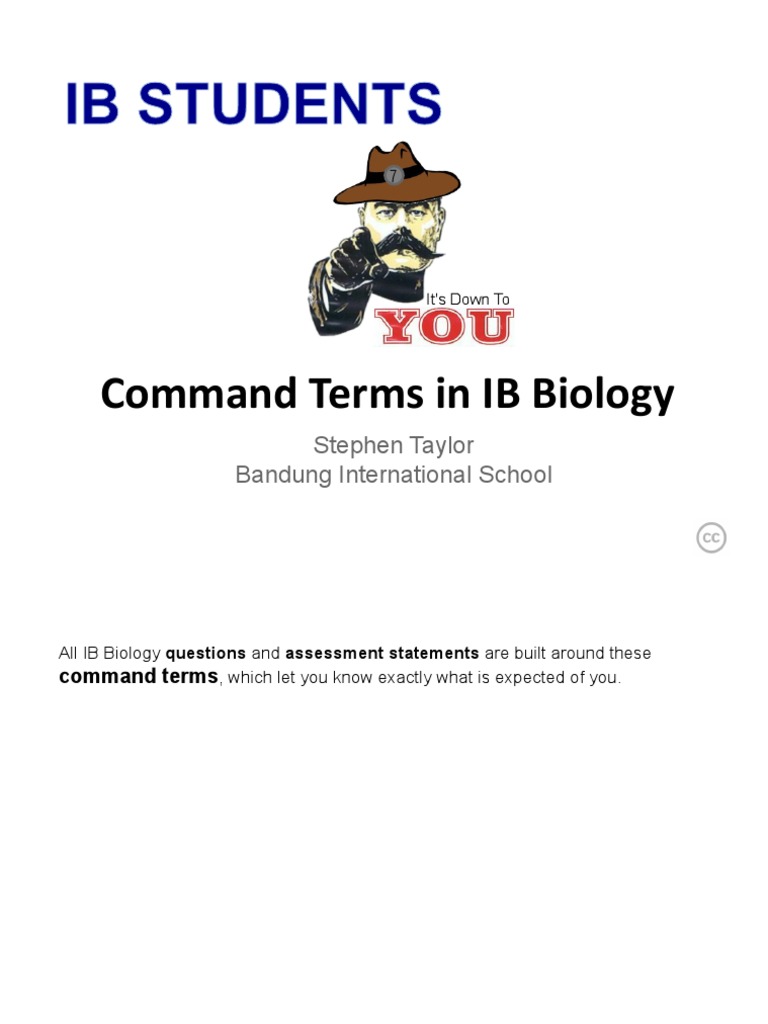 IB Biology Command Terms Explained | PDF | Photosynthesis | Scientific ...